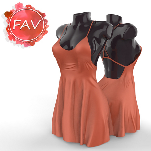 Second Life Marketplace Peach Dress